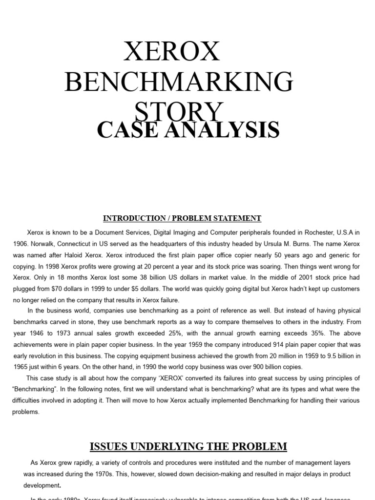 New Case Presentation | PDF | Benchmarking | Economies