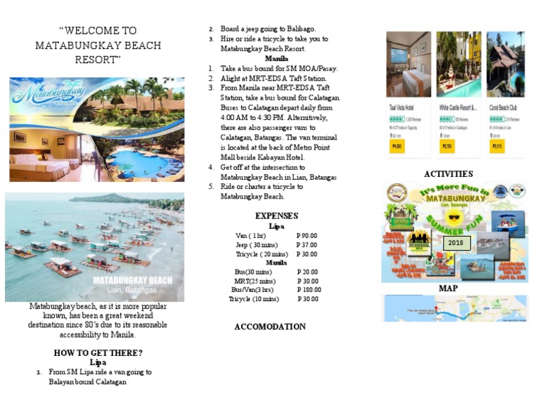 Welcome To Matabungkay Beach Resort | PDF