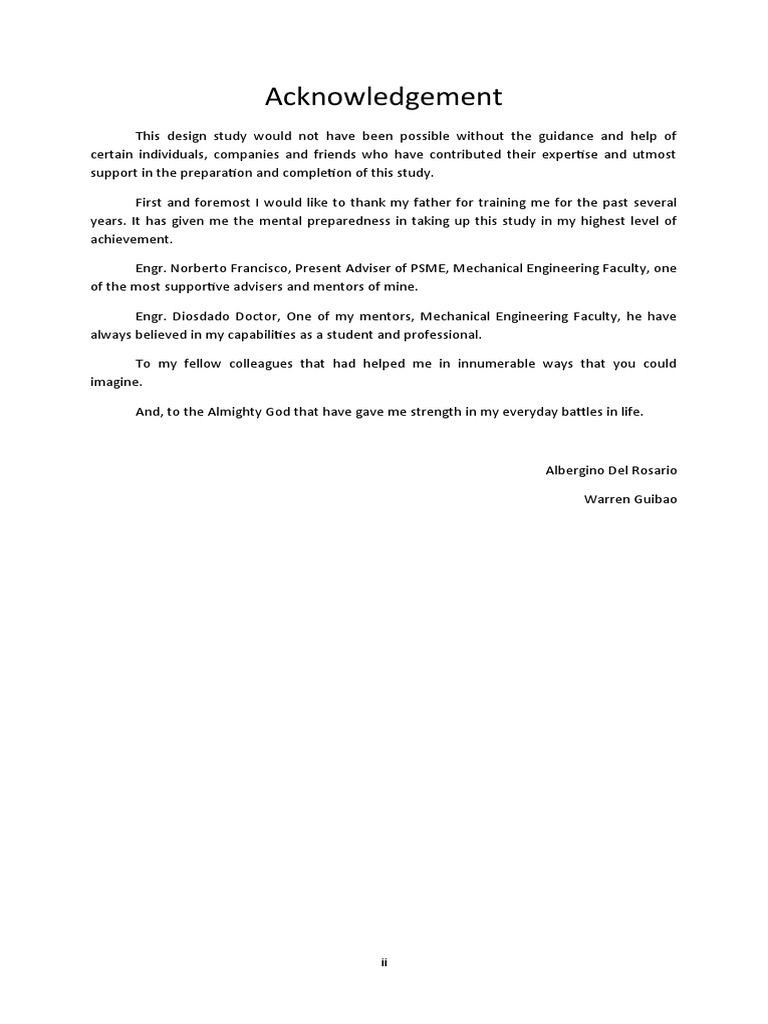 Acknowledgement | PDF