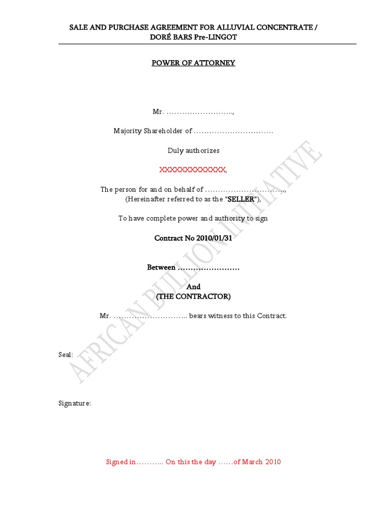 Contract Gold Dore | PDF