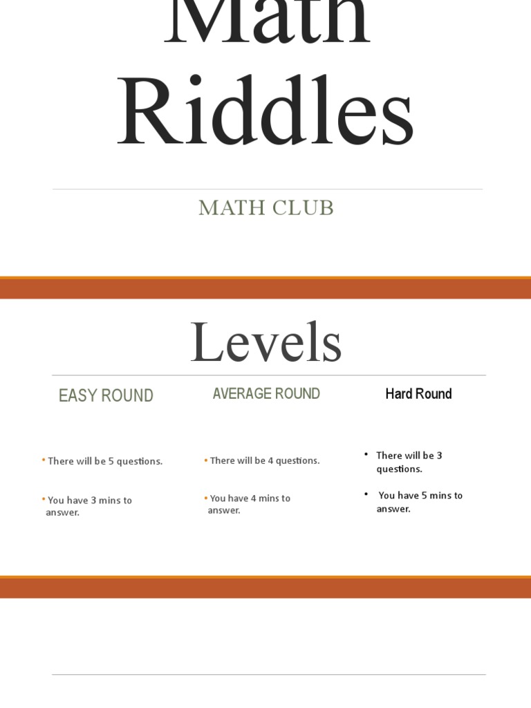 Math Riddles.pptx | PDF