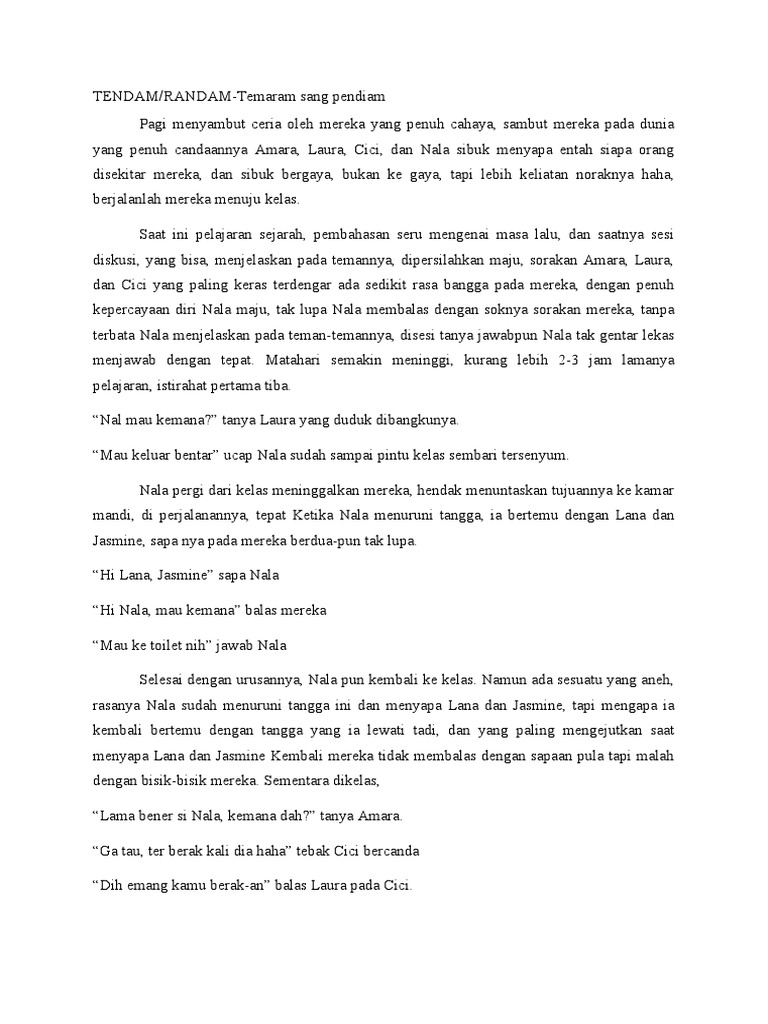 naskah film pendek B.Indo | PDF