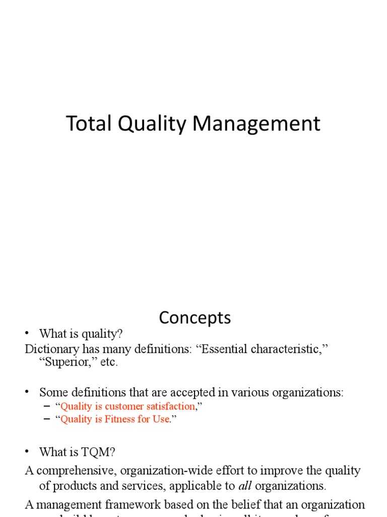 TQM-Midterm.ppt | PDF