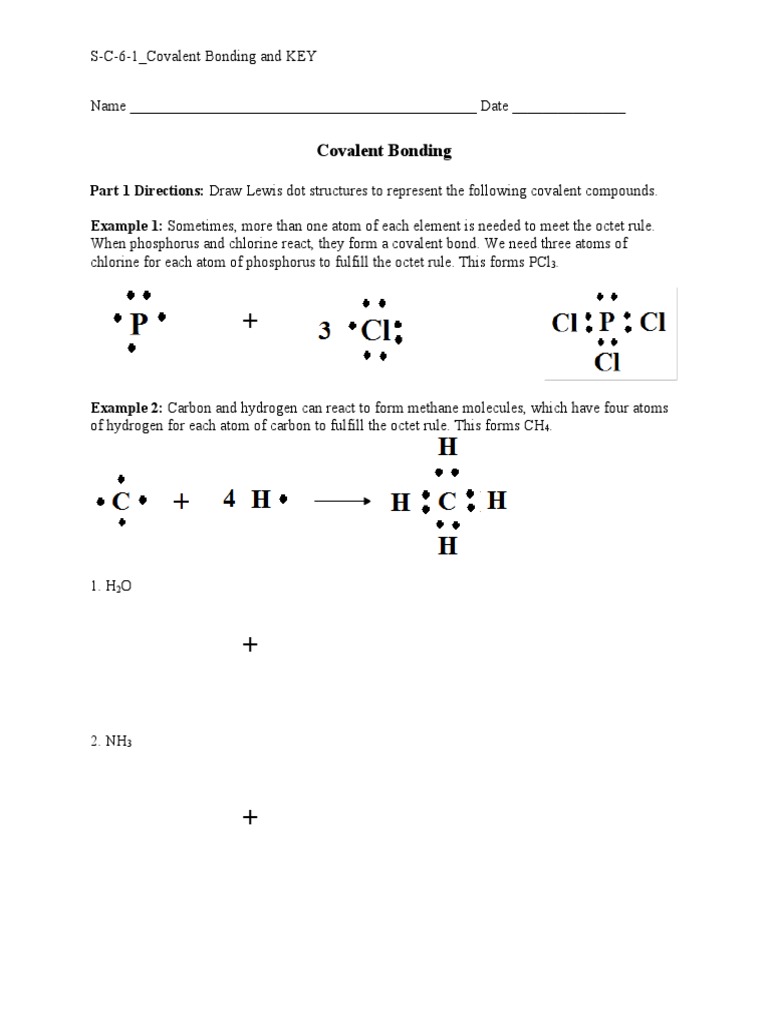 S-C-6-1 - Covalent Bonding and KEY | PDF