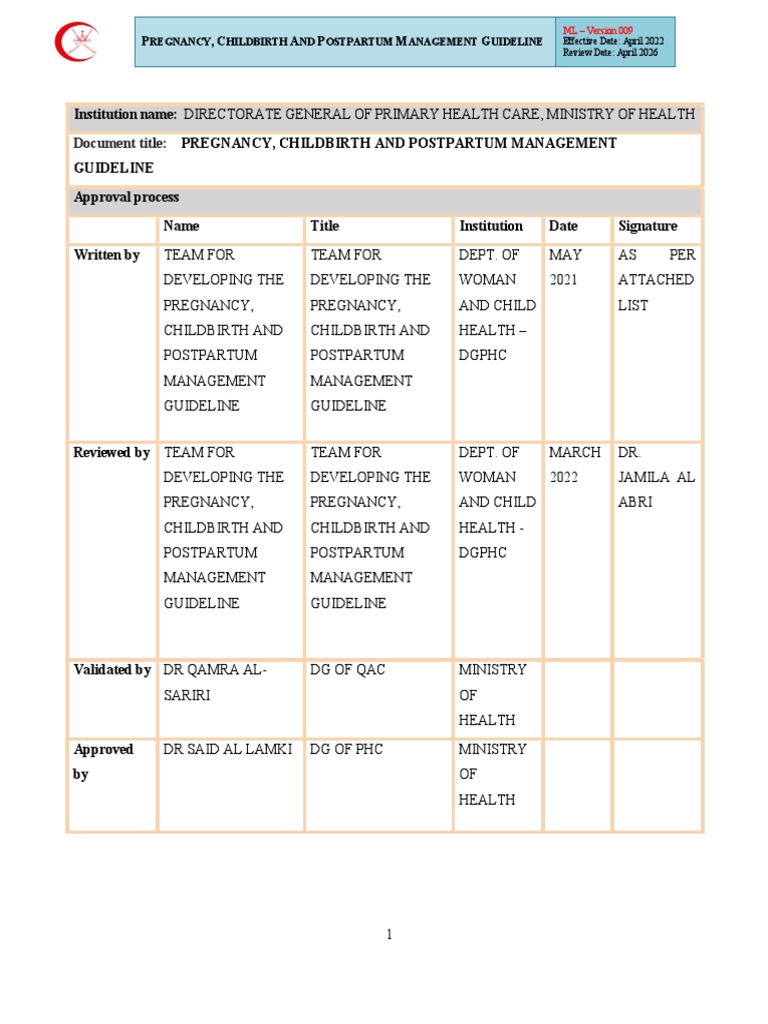 ANC Guideline - 10 May 2022 PDF | PDF | Wellness