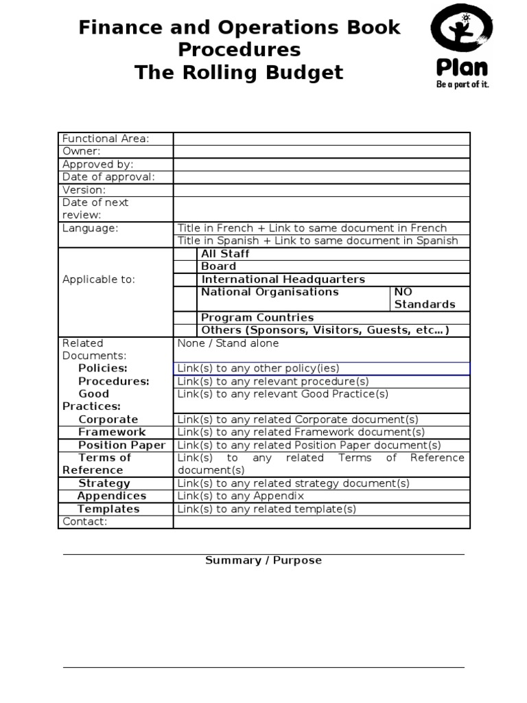 Rolling Budget Procedures Overview | PDF | Budget | Budgets And Budgeting