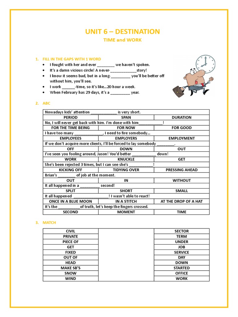 UNIT 6 Destination | PDF