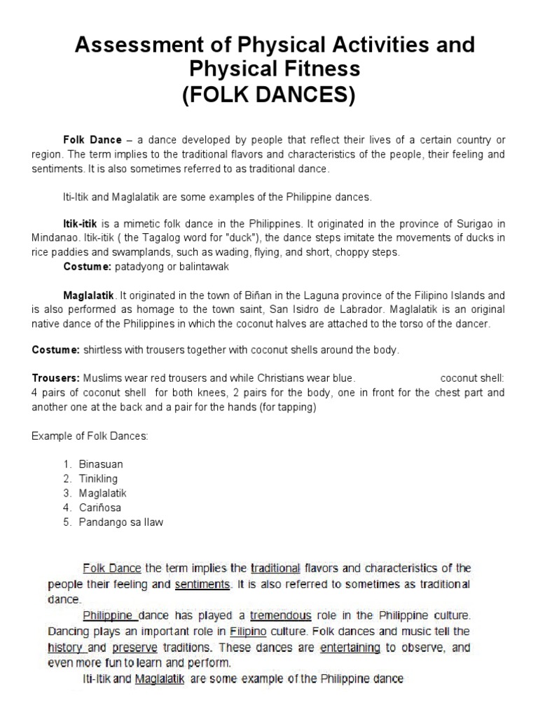 Pe Assessment Of Physical Activities And Physical Fitness Pdf