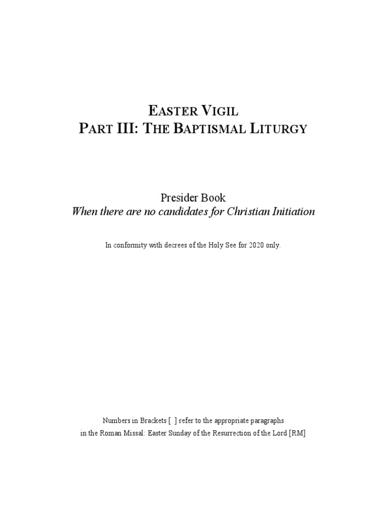 Baptismal Liturgy Presider PDF | PDF | Baptism | God The Father