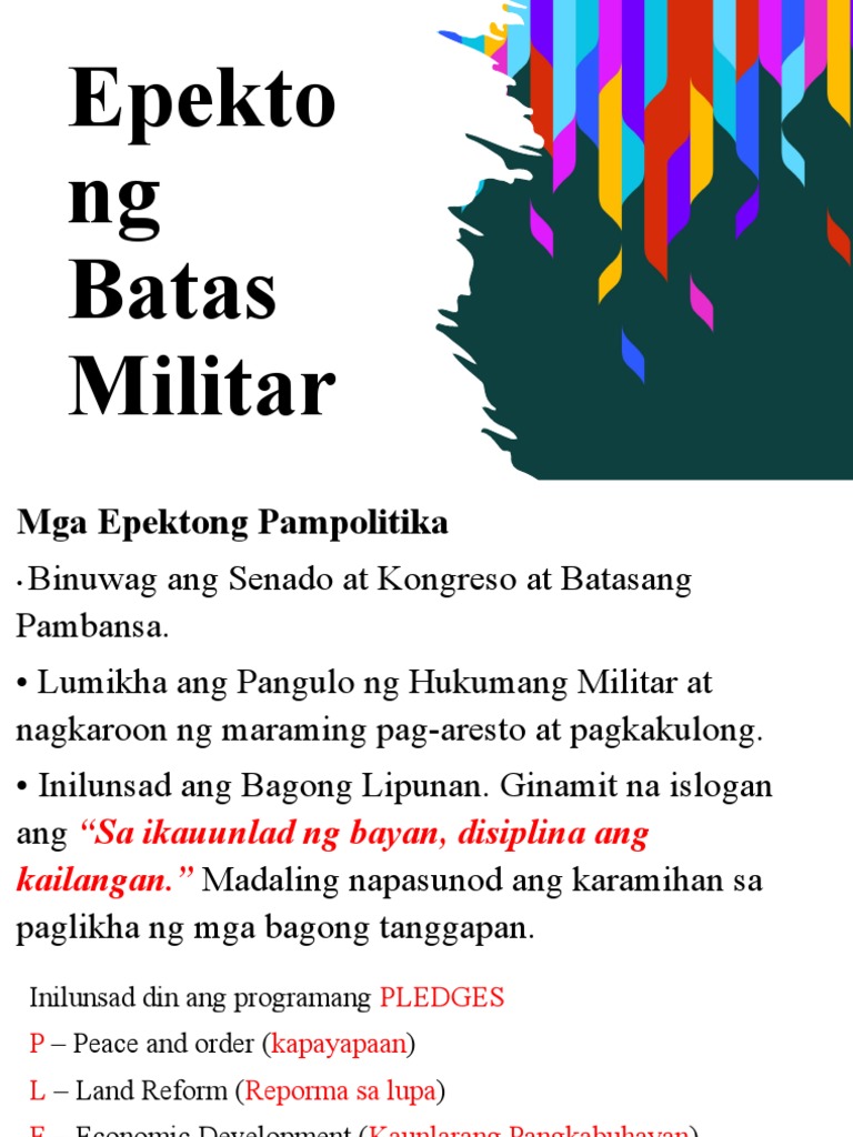 Epekto NG Batas Militar | PDF