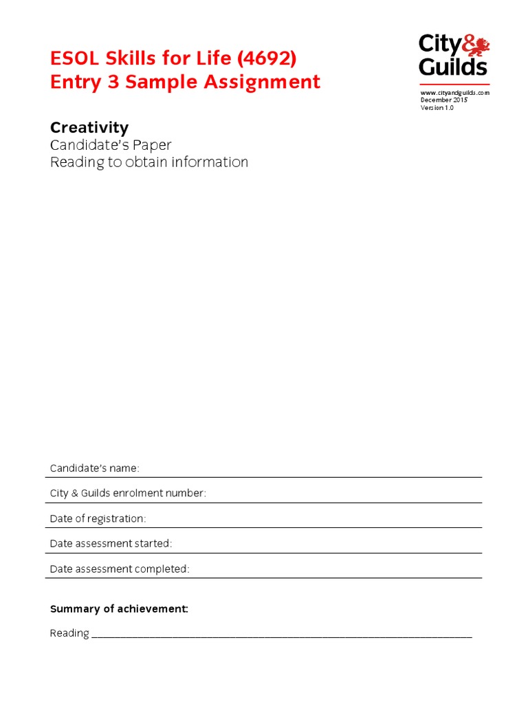 Creativity E3 Reading CP Sample - v1.0 PDF | PDF