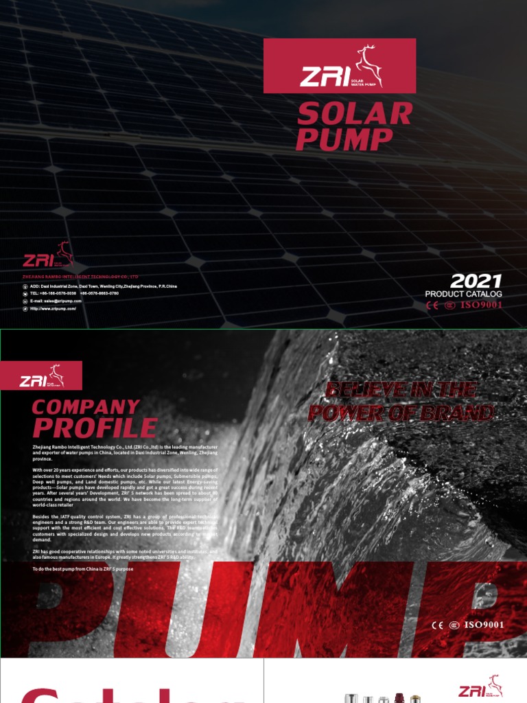 (2021) +ZRI Solar+Pump+Simplified+Catalog | PDF