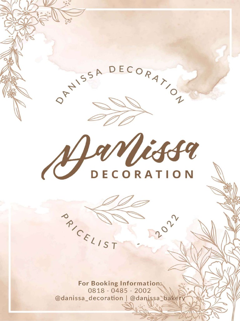 Pricelist Danissa Decoration 2022 | PDF