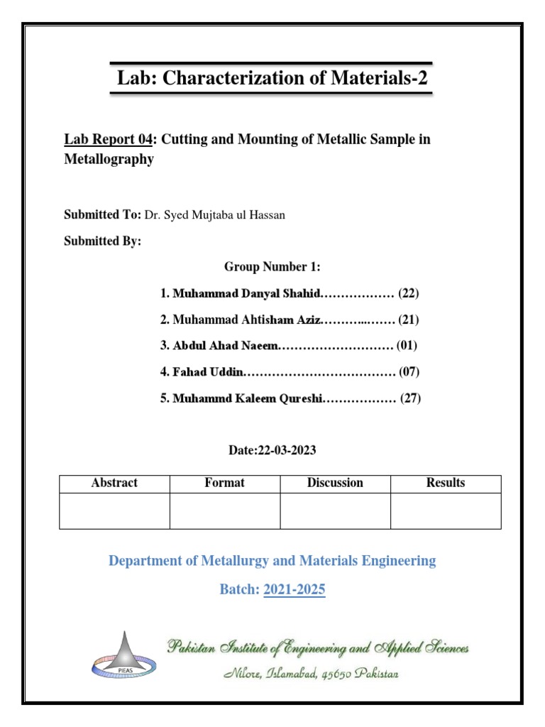 Metallographic Sample Mounting Techniques | PDF
