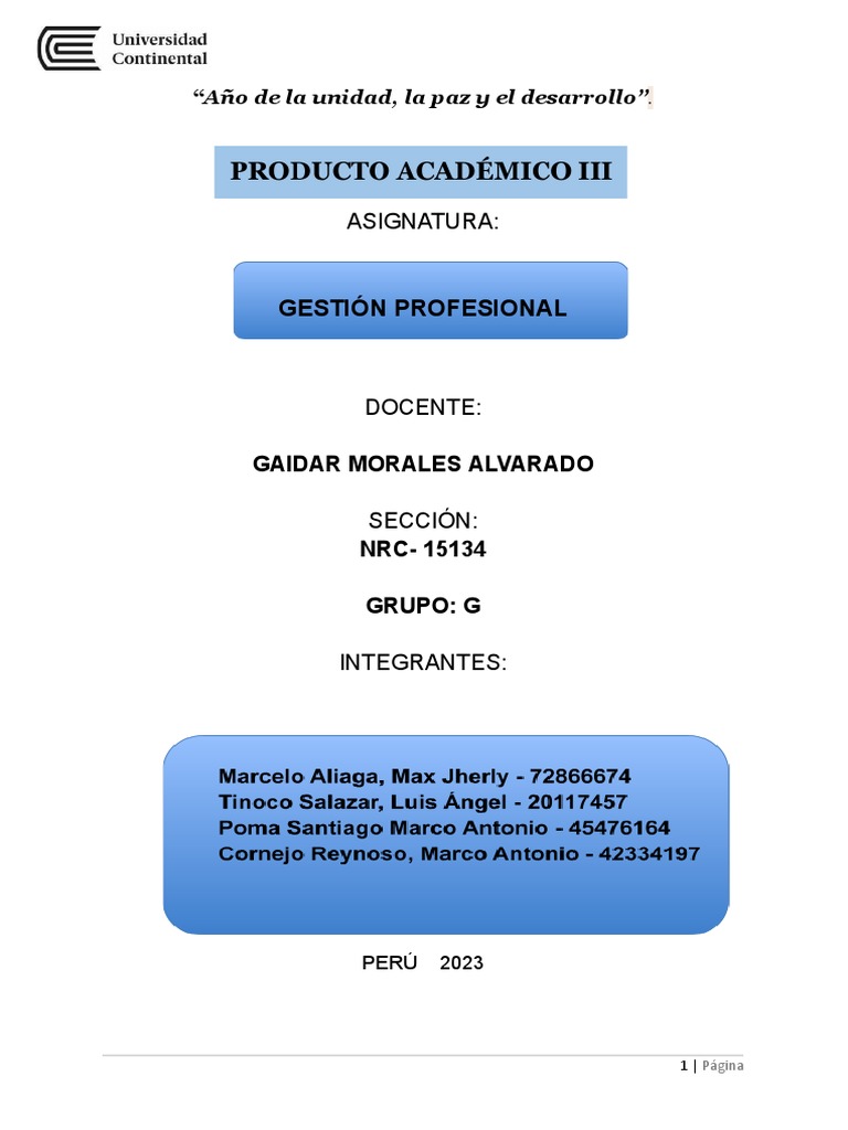 Pa3 Marcelo Tinoco Poma Cornejo - Gestion Profesional | PDF | Liderazgo | Gestión de recursos ...