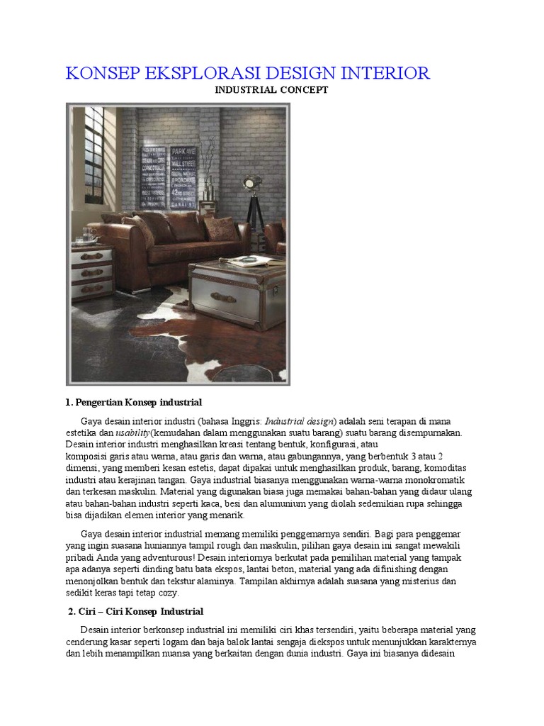 Konsep Eksplorasi Design Interior | PDF