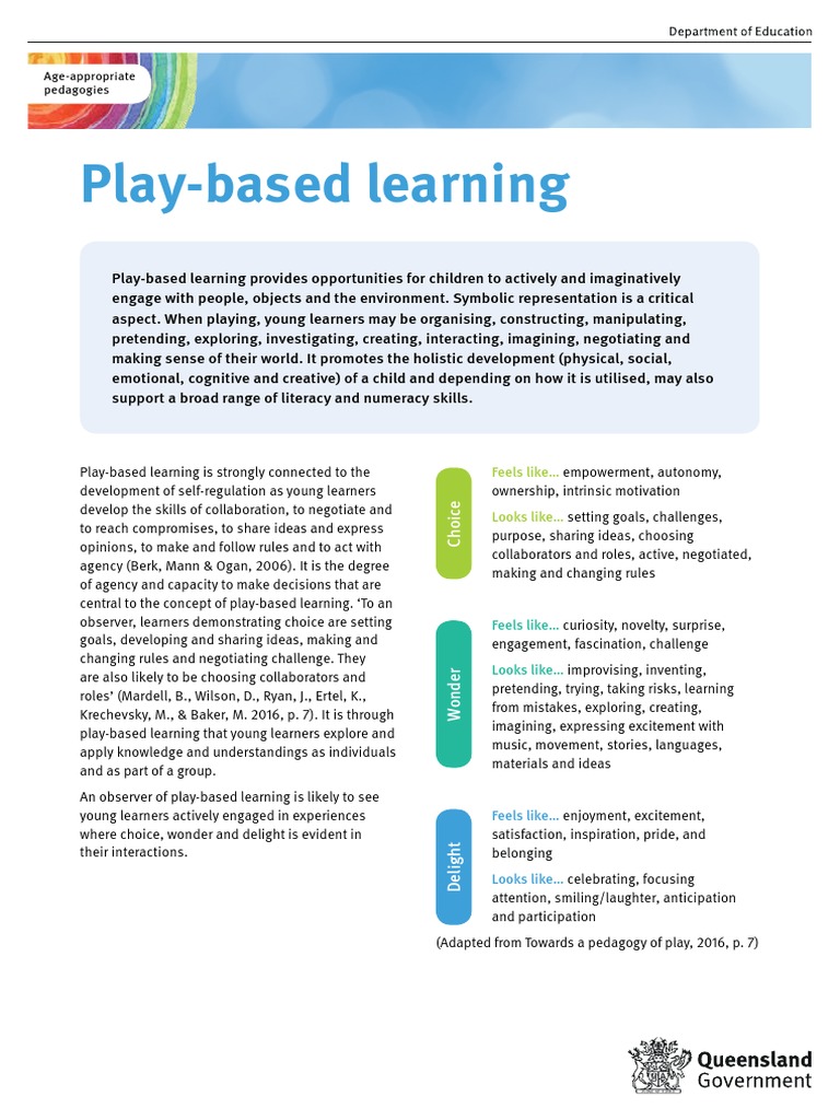 Age Appropriate Pedagogies Play Based Learning | PDF