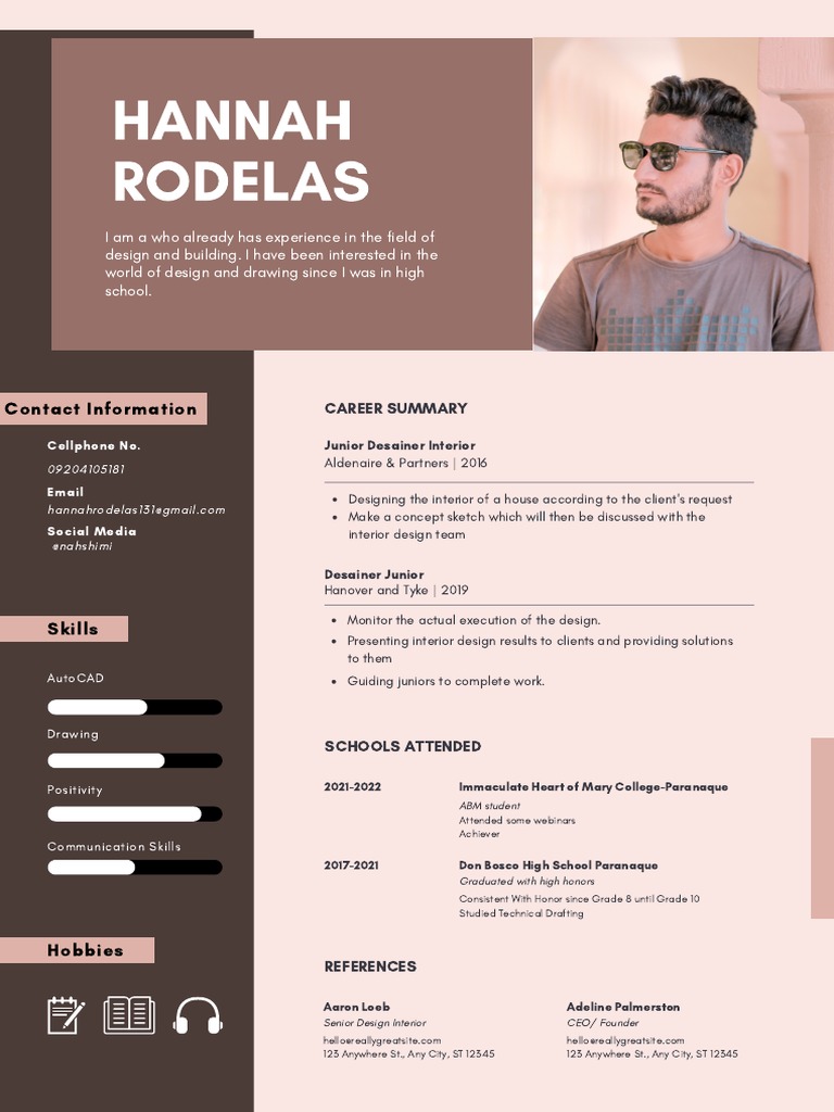 Interior Designer Beige Creative Resume PDF | PDF