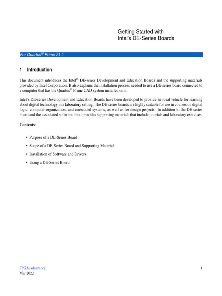 Getting Started PDF | PDF | Embedded System | Field Programmable Gate Array Getting Started PDF | PDF | Embedded System | Field Programmable Gate Array