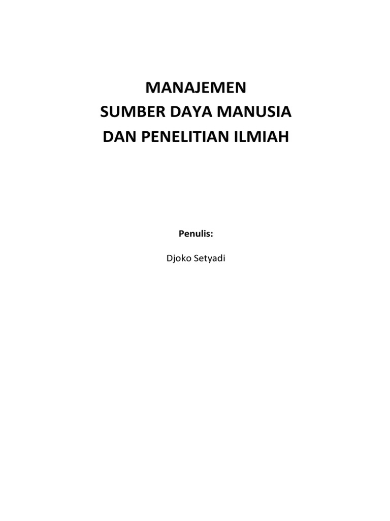 Buku MSDM PDF | PDF