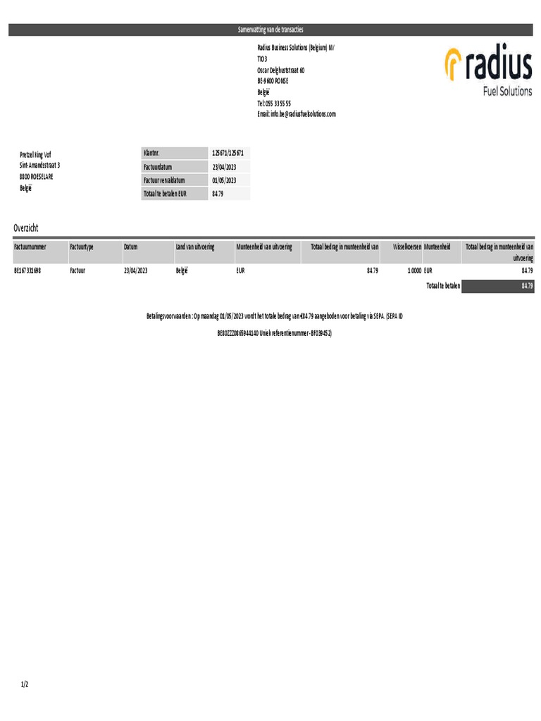Invoice 167331698 23 04 2023 PDF | PDF