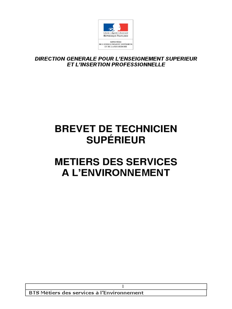 Bts Mse Referentiel PDF | PDF
