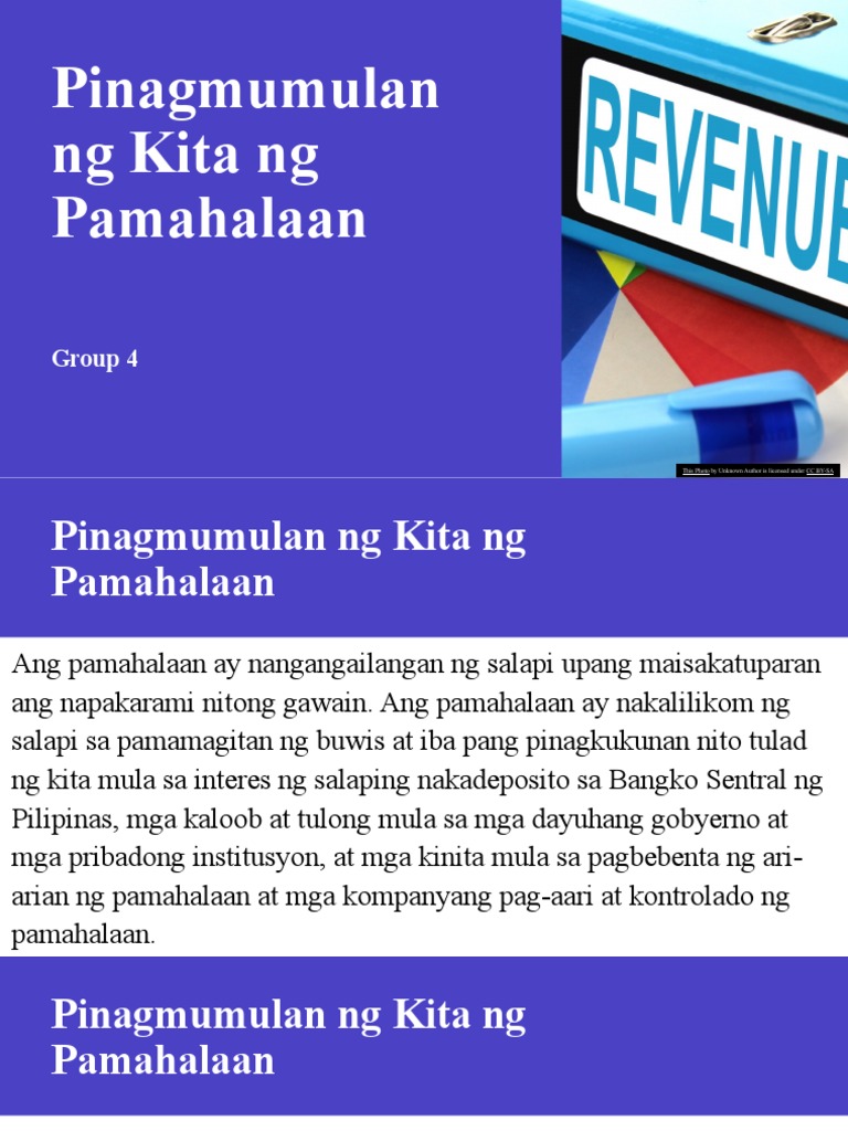 Pinagmumulan ng Kita ng Pamahalaan.pptx | PDF