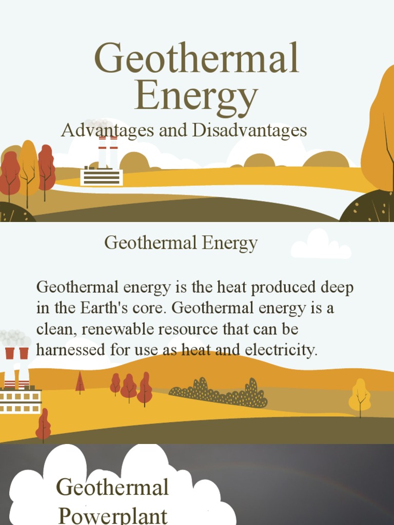Advantages and Disadvantages of Geothermal Energy | PDF