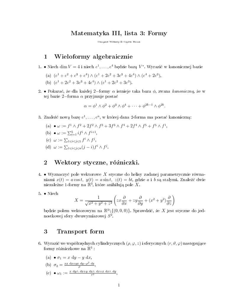 Lista3 Formy-2 | PDF