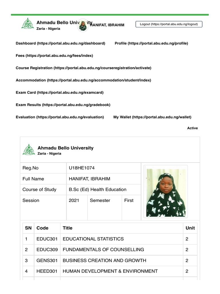 Ahmadu Bello University:Portal PDF | PDF