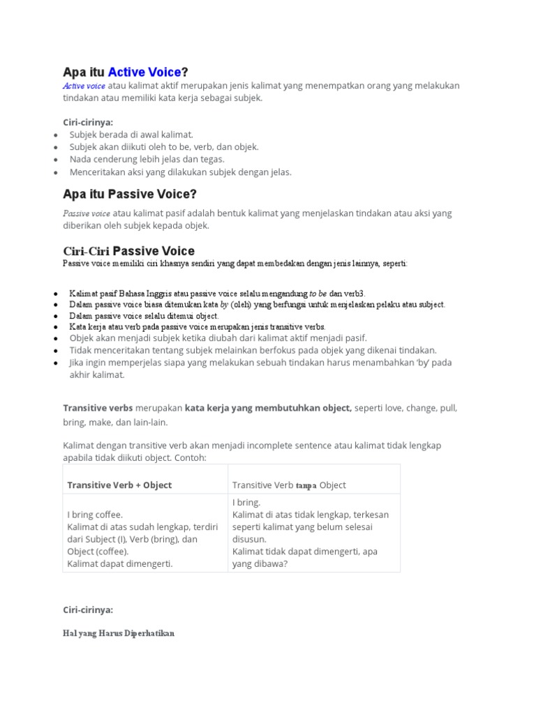 Passive Voice.docx | PDF