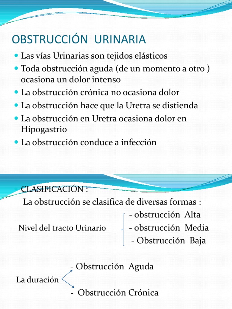 Obstrucción Urinaria: Causas y Tratamiento | PDF