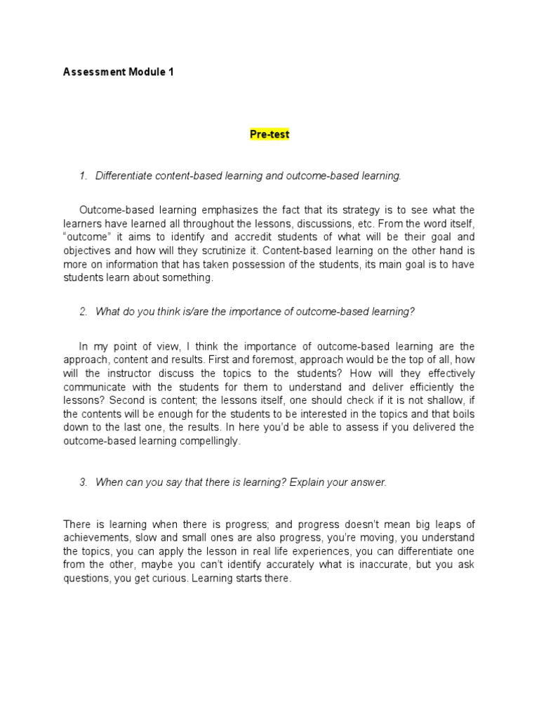 Assessment Module 1 - Sam | PDF