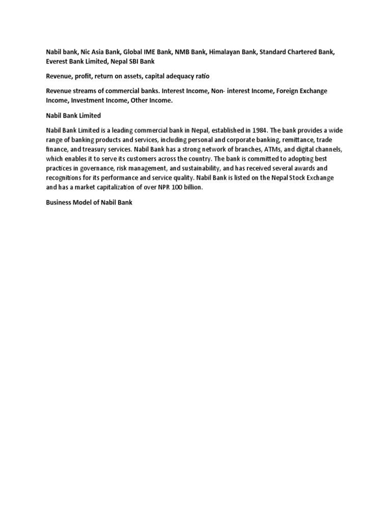 Overview of Nabil Bank Limited | PDF