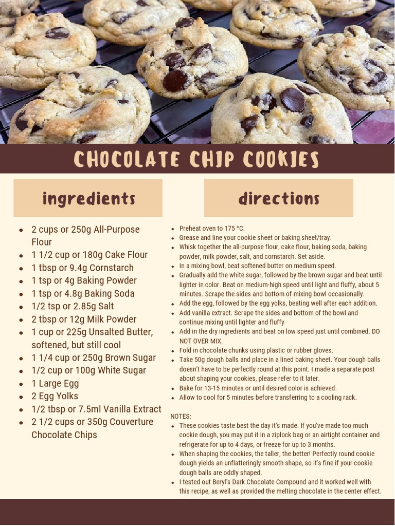 Illustrative Cake Recipe Card PDF | PDF | Cakes | Chocolate