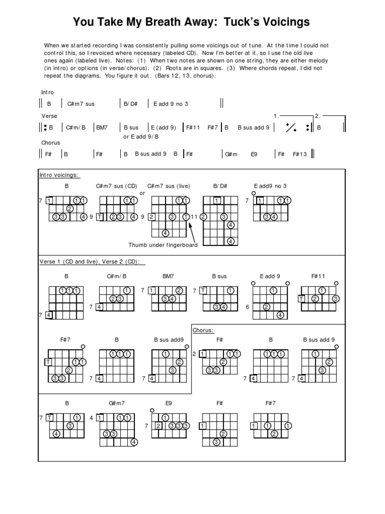 Tuck Andress - Chord Voicings | PDF | Song Structure | Musical Forms