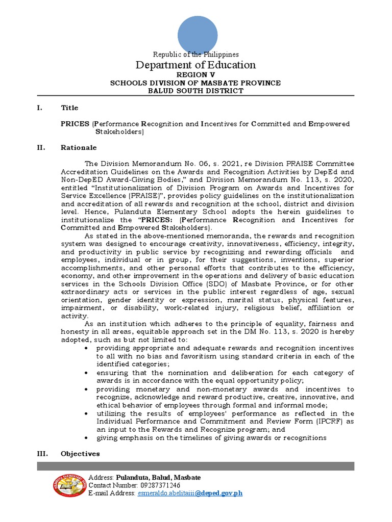 PES School PRAISE | PDF | Business