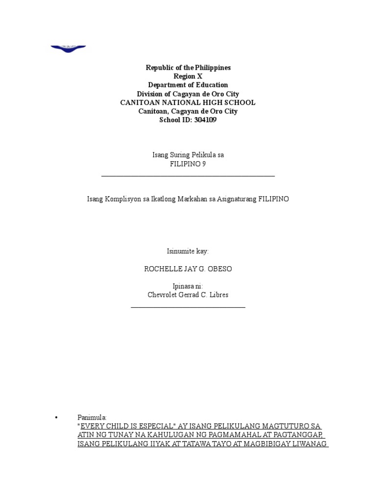 Movie REview Template | PDF