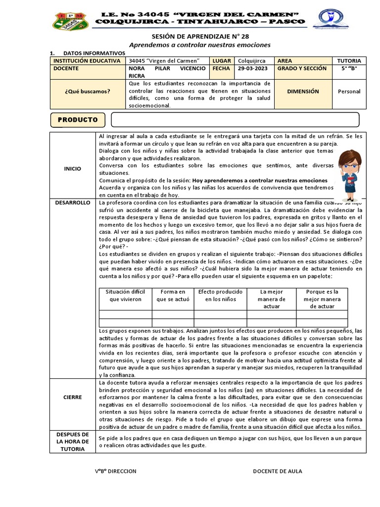 S28 Me Relajo para Calmarme | PDF | Las emociones | Conceptos psicologicos