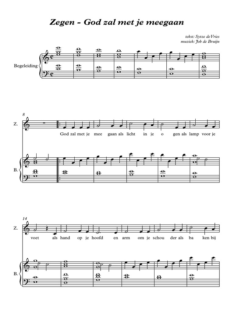 Zegen - Job de Bruijn & Sytze de Vries | PDF