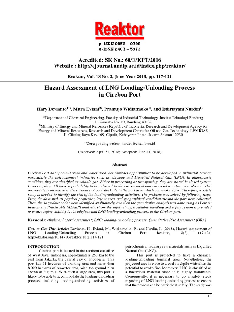 Hazard Assessment of Liquefied Natural Gas (LNG) Loading-Unloading ...