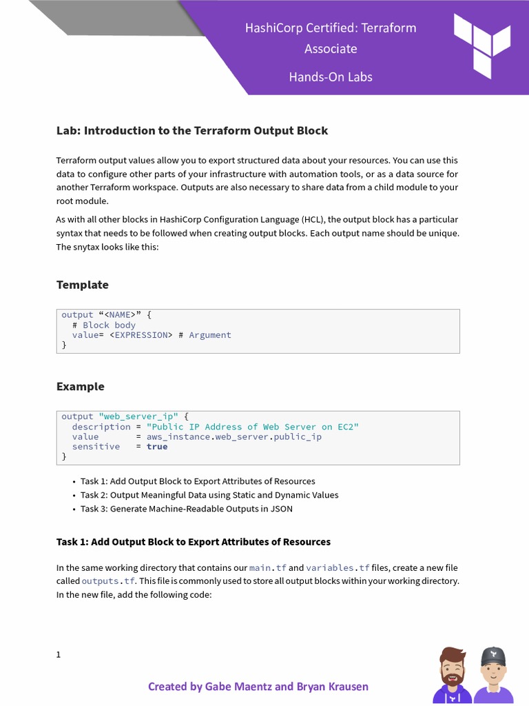 37651944 3 Intro To The Terraform Output Block Pdf Pdf