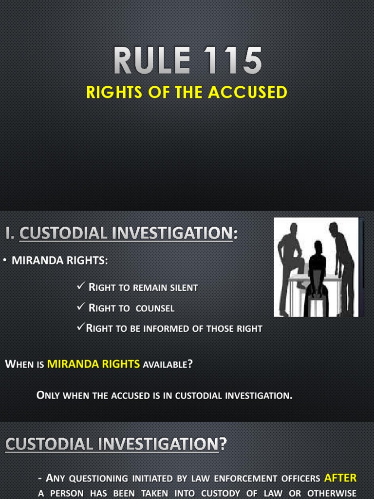 Rights of the Accused: Understanding the Constitutional Protections ...