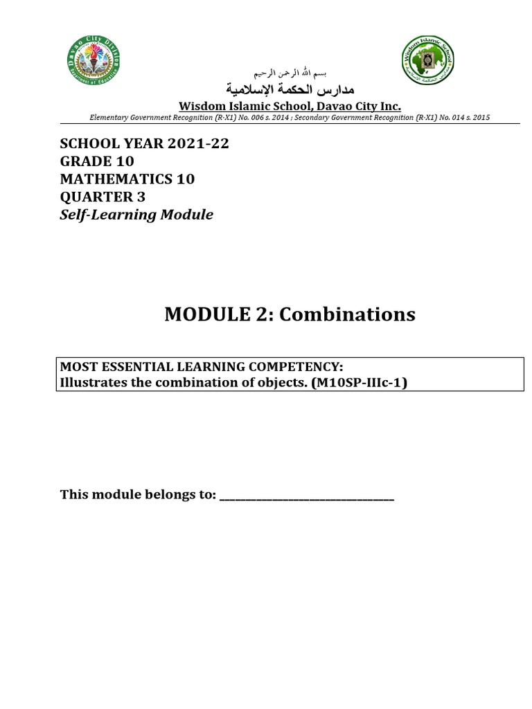 Math Module 2 (Q3-G10) | PDF | Mathematics