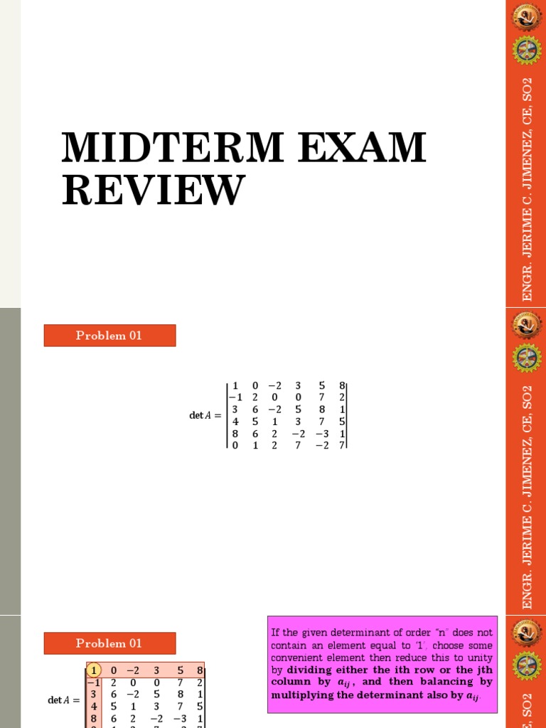 Matrix Determinants & Inverses Review | PDF