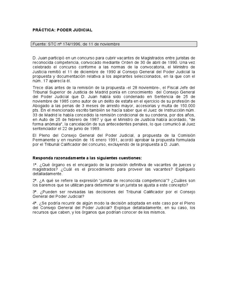 Tema 6 Poder Judicial Practica | PDF