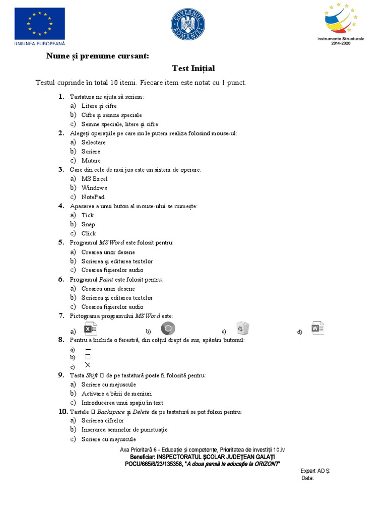 Antet Proiect Fise | PDF