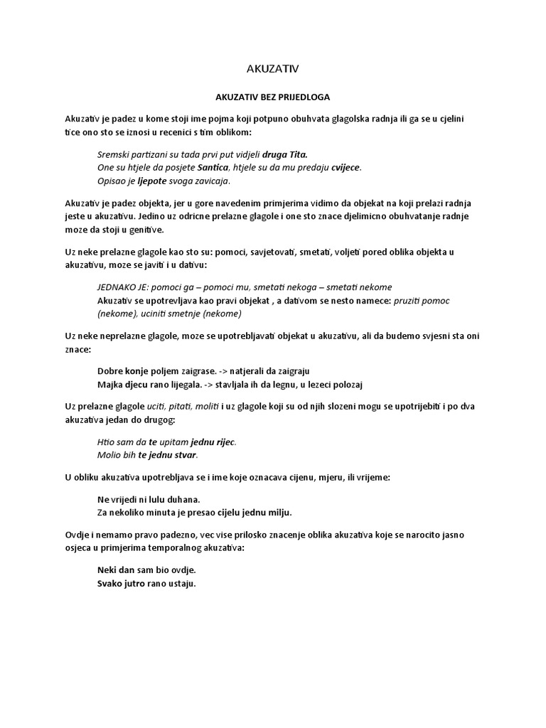 AKUZATIV Berina | PDF