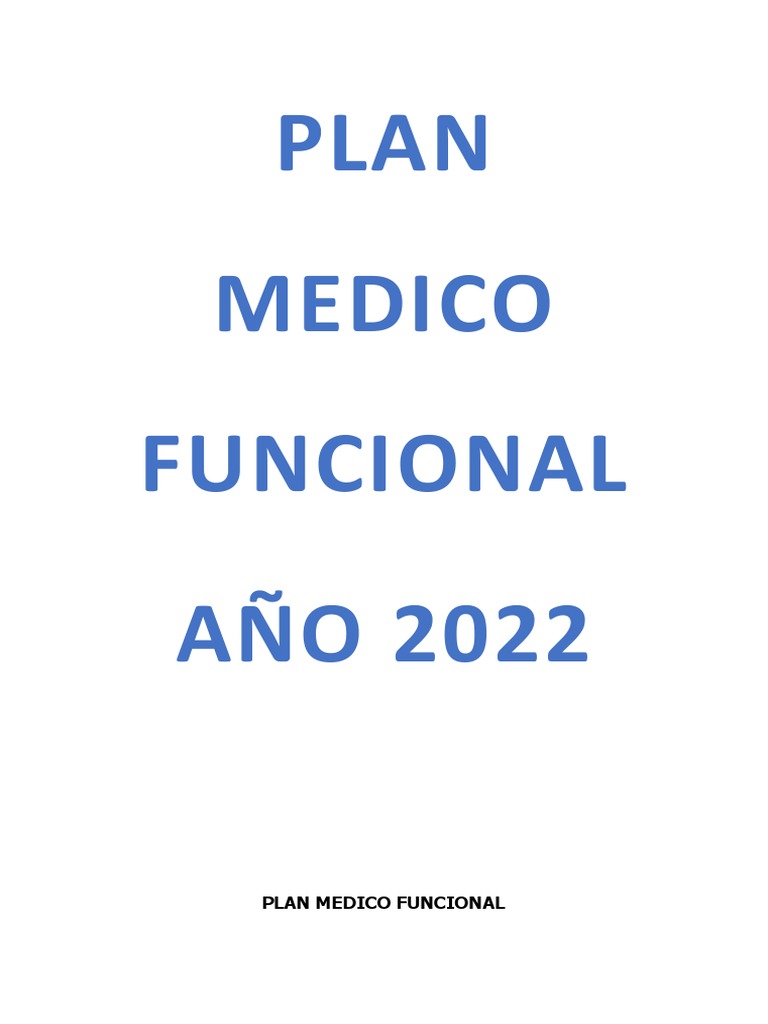 Plan Medico Funcional Clinica Del Hueso Ultimo | PDF