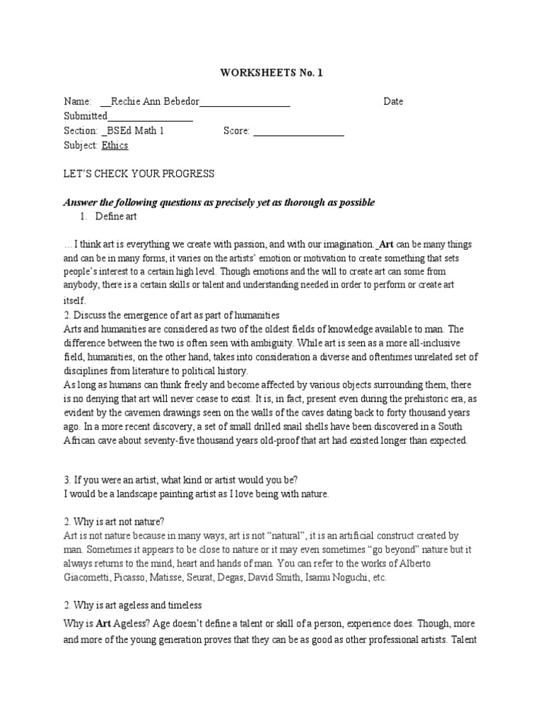 Art app module 1 answer | PDF